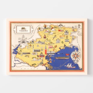 Veneto Italy Map 1938 Old Map of Veneto Italy Italy Art Vintage Print ...