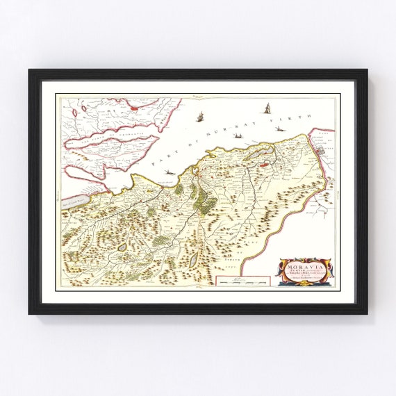 Moravia Map 1665 Old Map of Moravia Scotland Art Vintage - Etsy
