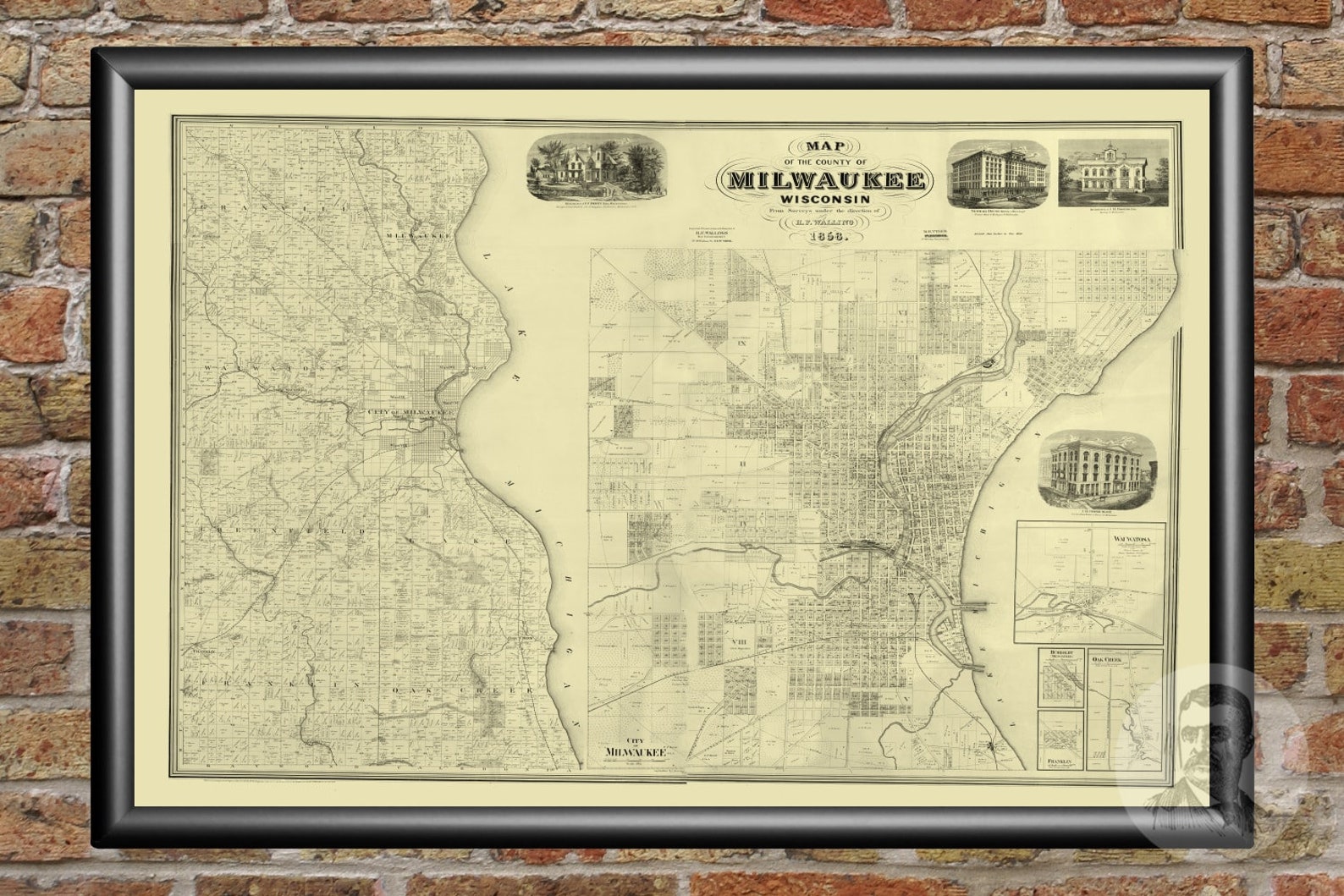Vintage Milwaukee County Map 1858 Old Map of Milwaukee | Etsy Vintage Milwaukee County Map 1858 Old Map of Milwaukee | Etsy