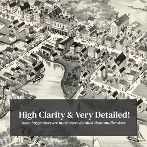 Wickford Map 1888 Old Map of Wickford Rhode Island Art Vintage Print ...