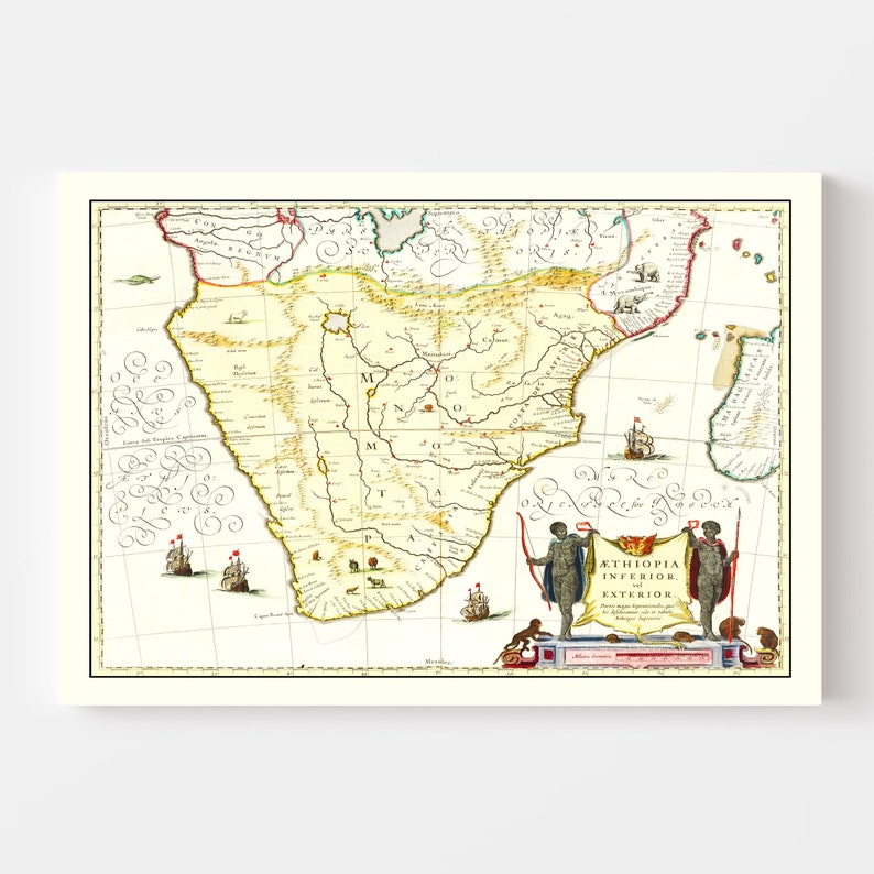 Southern Ethiopia Map 1665 Old Map of Southern Ethiopia - Etsy
