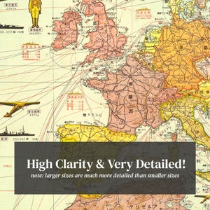 Asia & Europe Map 1935 Old Map of Asia and Europe Art Vintage Print ...