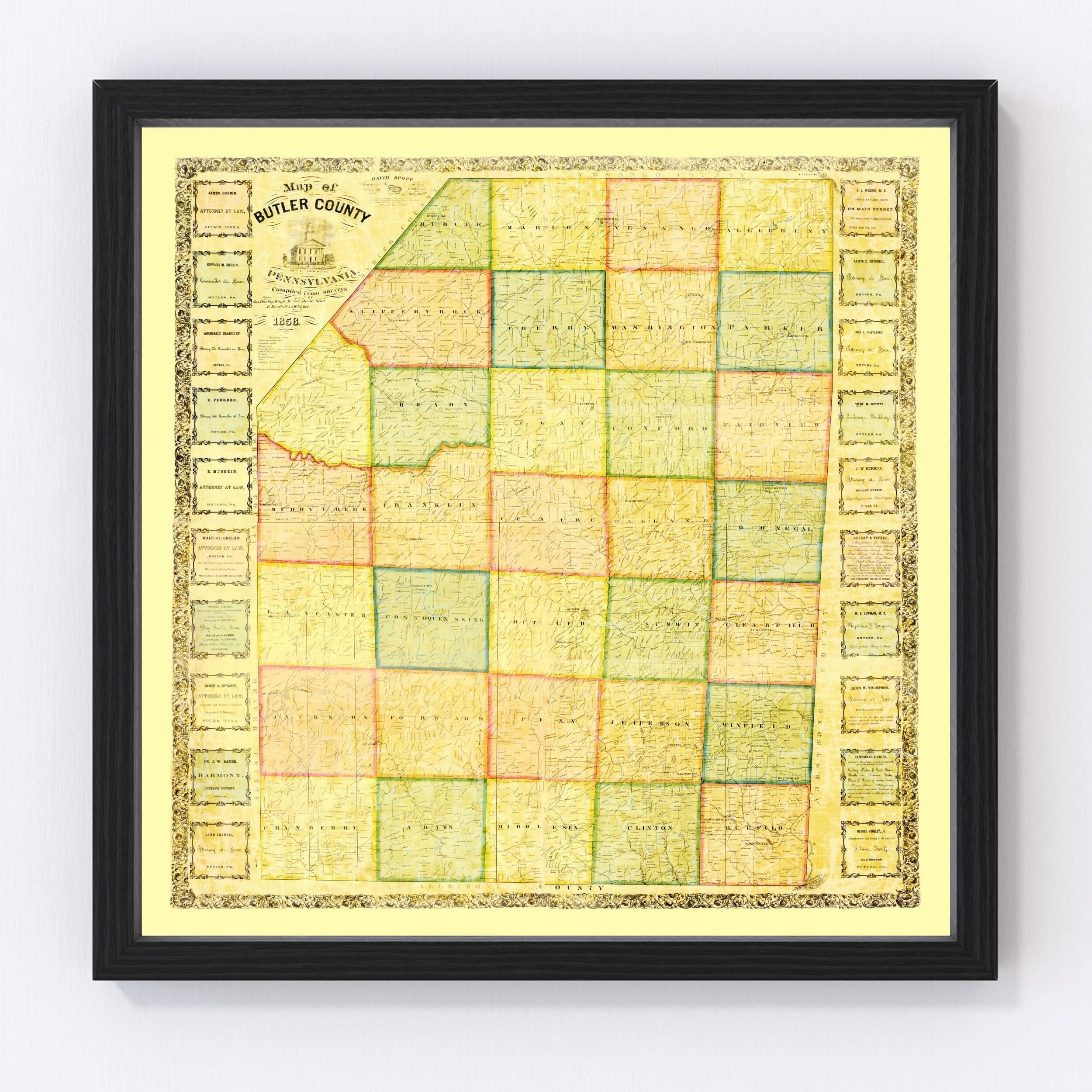 Butler Pennsylvania Located On A Map