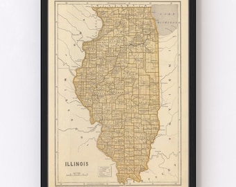 Map of Wadsworth Illinois - Etsy