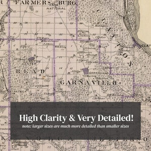 Clayton County Map 1875, Vintage Clayton County Map, Old Clayton County ...