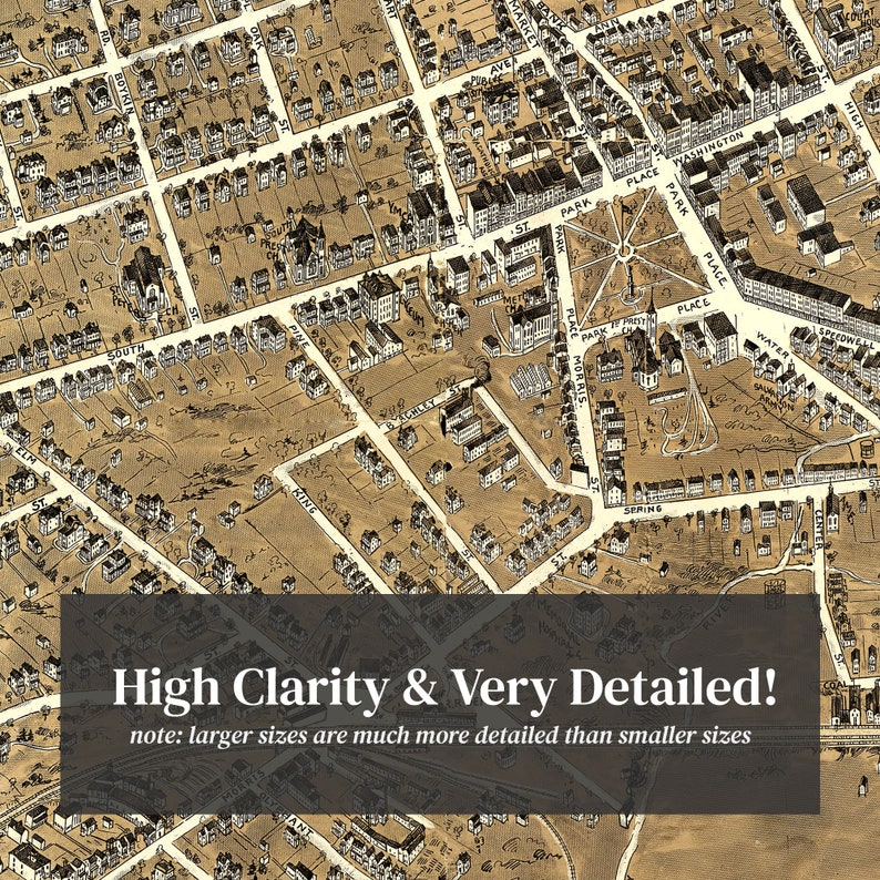 Morristown Map 1899 - Old Map of Morristown New Jersey Art Vintage ...