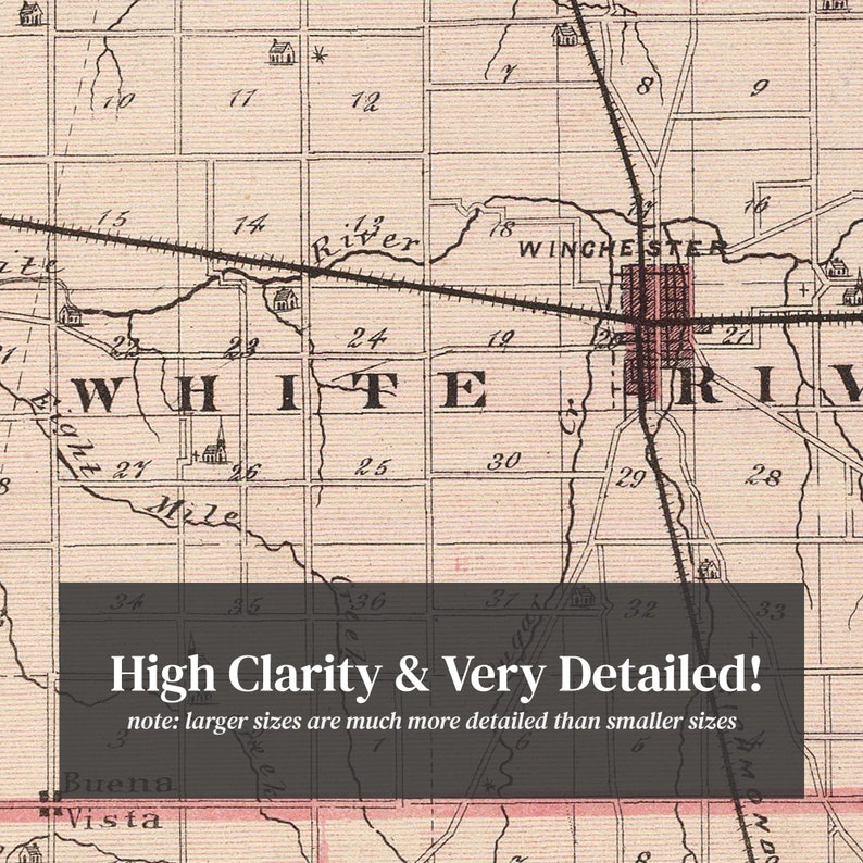 Randolph County Map 1876, Vintage Randolph County Map, Old Randolph ...