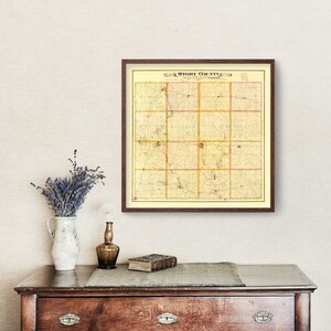 Story County Iowa Map 1883 Old Map of Story County Iowa Art Vintage ...