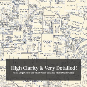 Jack County TX Map 1925 Old Map of Texas Art Vintage Print Framed ...