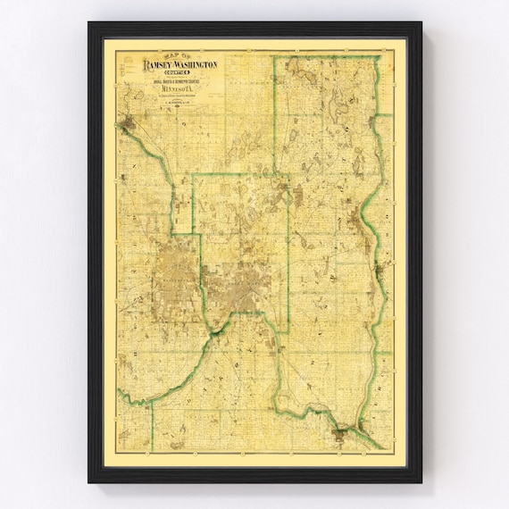 Reprint Genealogy Ramsey Washington County MN TM Nininger 1887 Old Town ...