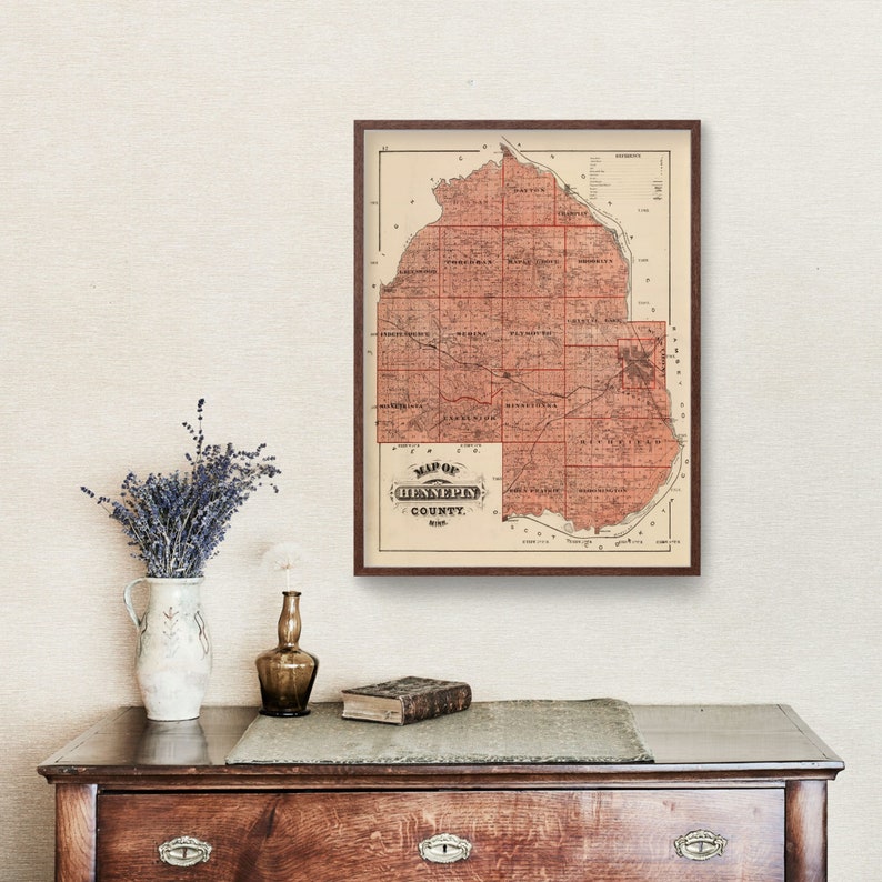Hennepin County MN Map 1874 Old Map of Minneapolis Minnesota - Etsy Hennepin County MN Map 1874 Old Map of Minneapolis Minnesota - Etsy