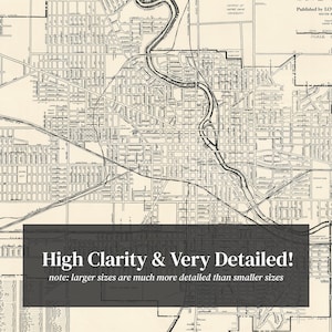 South Bend Map 1931 - Old Map of South Bend Indiana Art Vintage Print ...