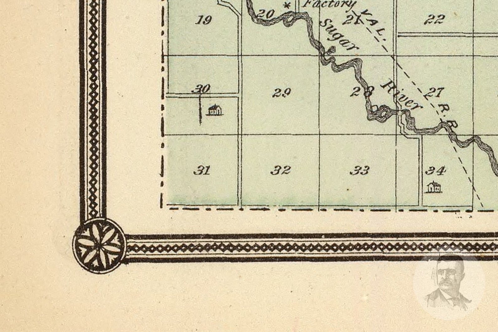 Vintage Rock County WI Map 1878 Old Wisconsin Map | Etsy