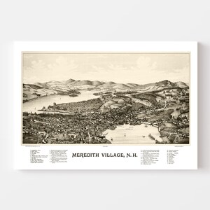 Meredith Village Map 1889 - Old Map of Meredith Village New Hampshire ...