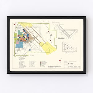 Williams Air Force Base Map 1952 Old Map of Williams Air Force Base Art ...