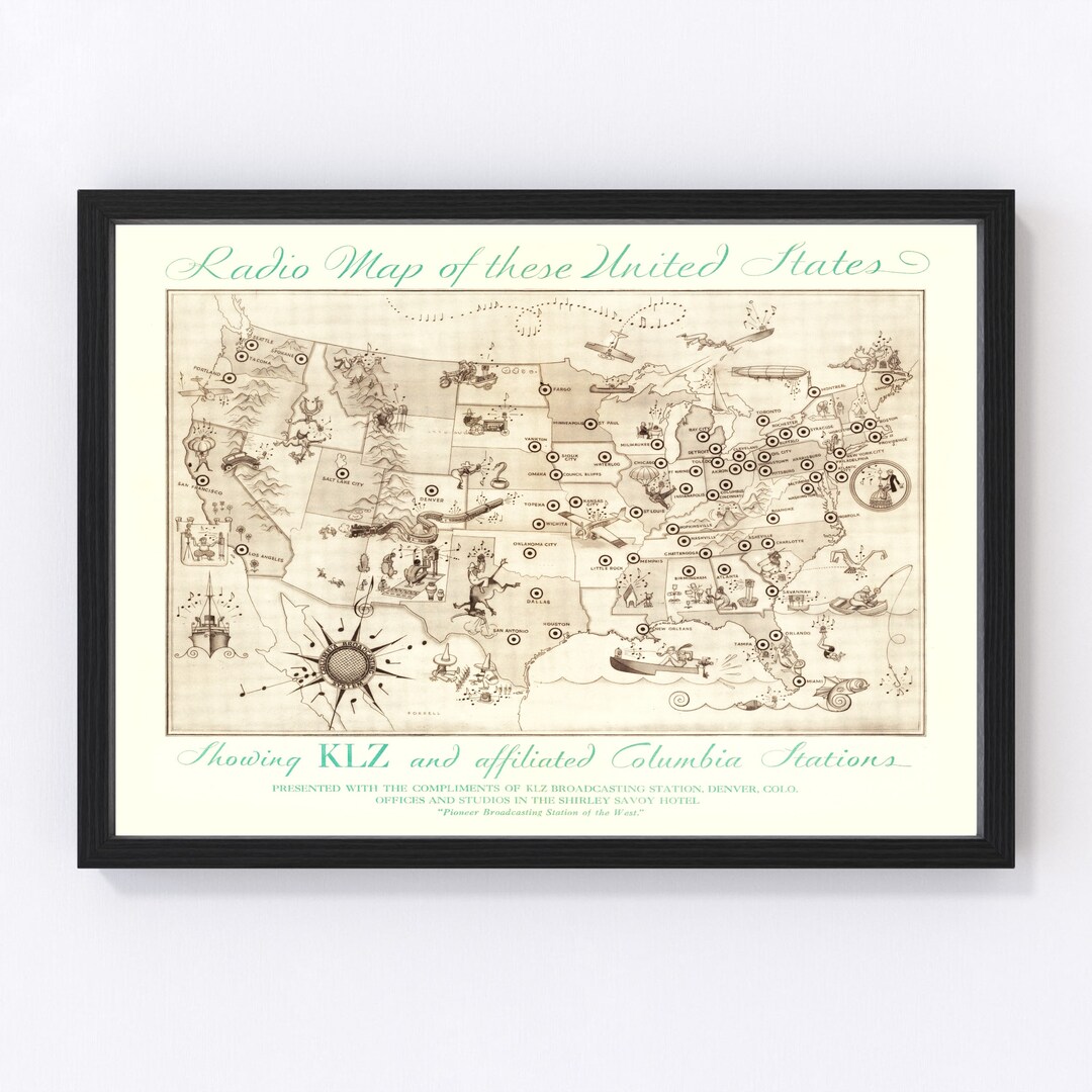 United States Map 1922, Vintage United States Map, Old United States ...