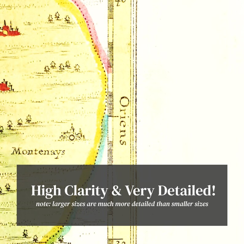 Béarn Map 1665 Old Map of Béarn France Art Vintage Print - Etsy