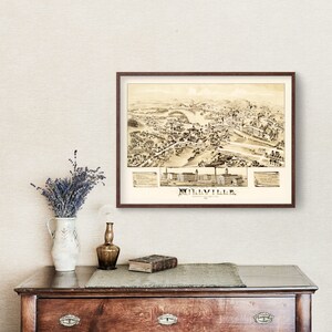 Millville Map 1887 Old Map of Millville Massachusetts Art Vintage Print ...