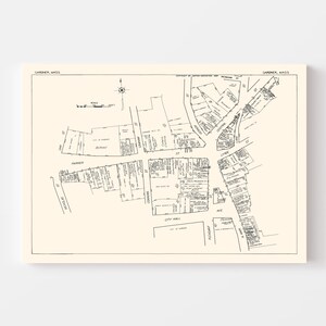Gardner Map 1929 Old Map of Gardner Business Section Massachusetts Art ...