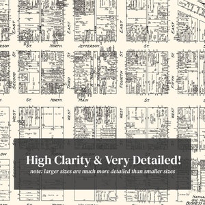 Dayton Map 1929 Old Map of Dayton Business Section Ohio Art Vintage ...