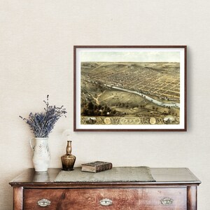 Peru Map 1868 Old Map of Peru Indiana Art Vintage Print Framed Canvas ...