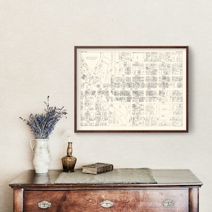 Flint Map 1929, Vintage Flint Map, Old Flint Michigan Art, Wall Art ...