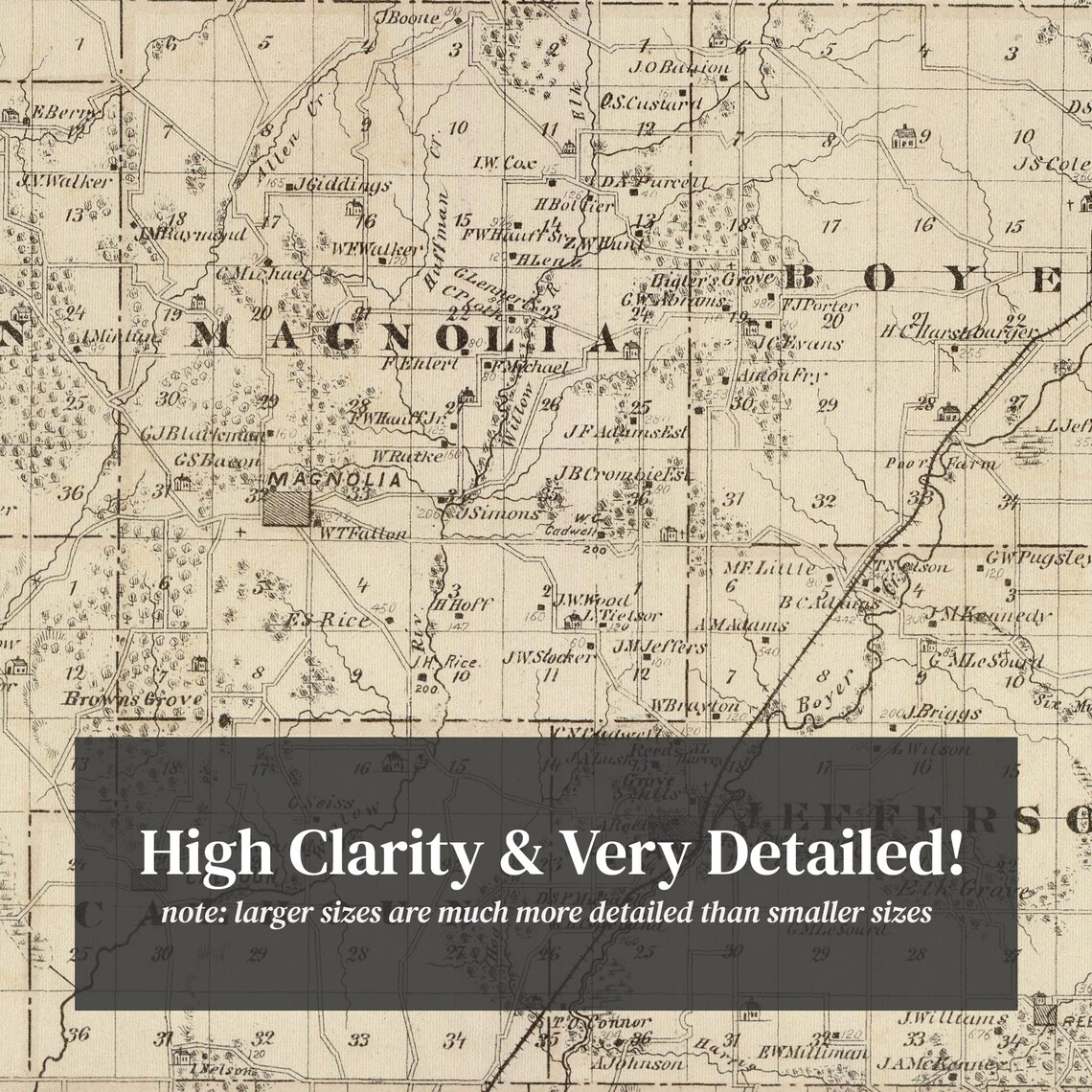 Harrison County IA Map 1875 Old Map of Logan Iowa Art - Etsy