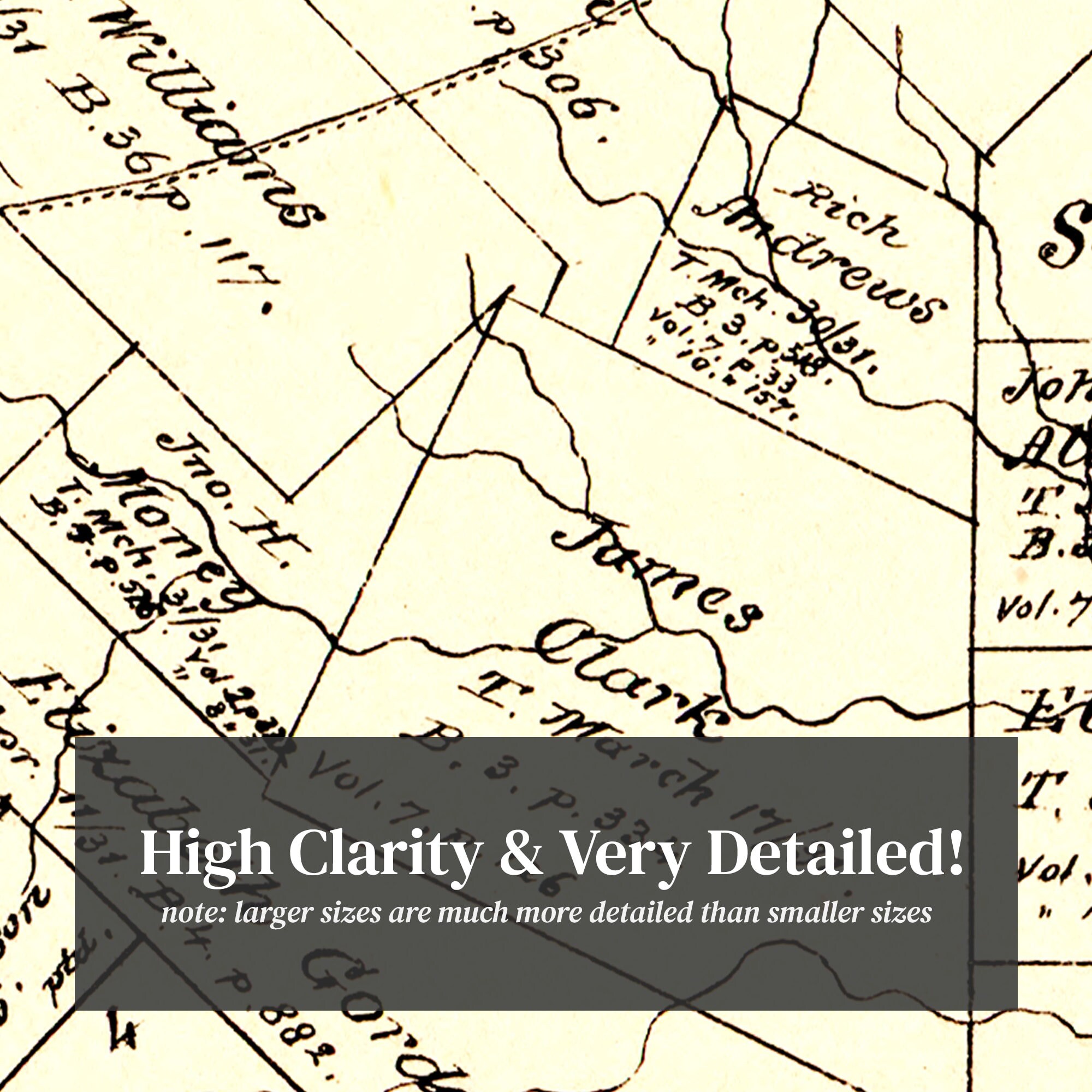 Washington County Texas Map 1879 Old Map of Washington - Etsy