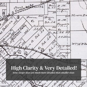 Brown County Texas Map 1876 Old Map of Brown County Texas Art Vintage ...