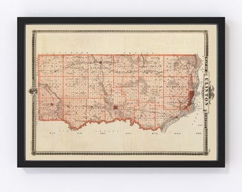 Map of Clinton Iowa - Etsy