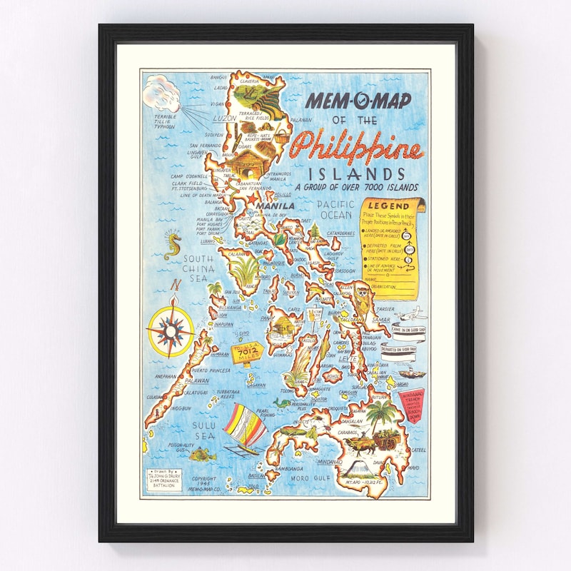 Philippines Wall Map - Etsy