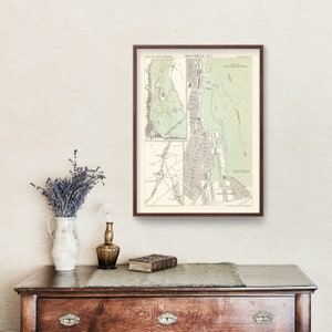 Montréal Map 1881 - Old Map of Montréal Canada Art Vintage Print Framed ...
