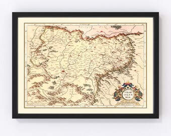 Transylvania Old Map - Etsy