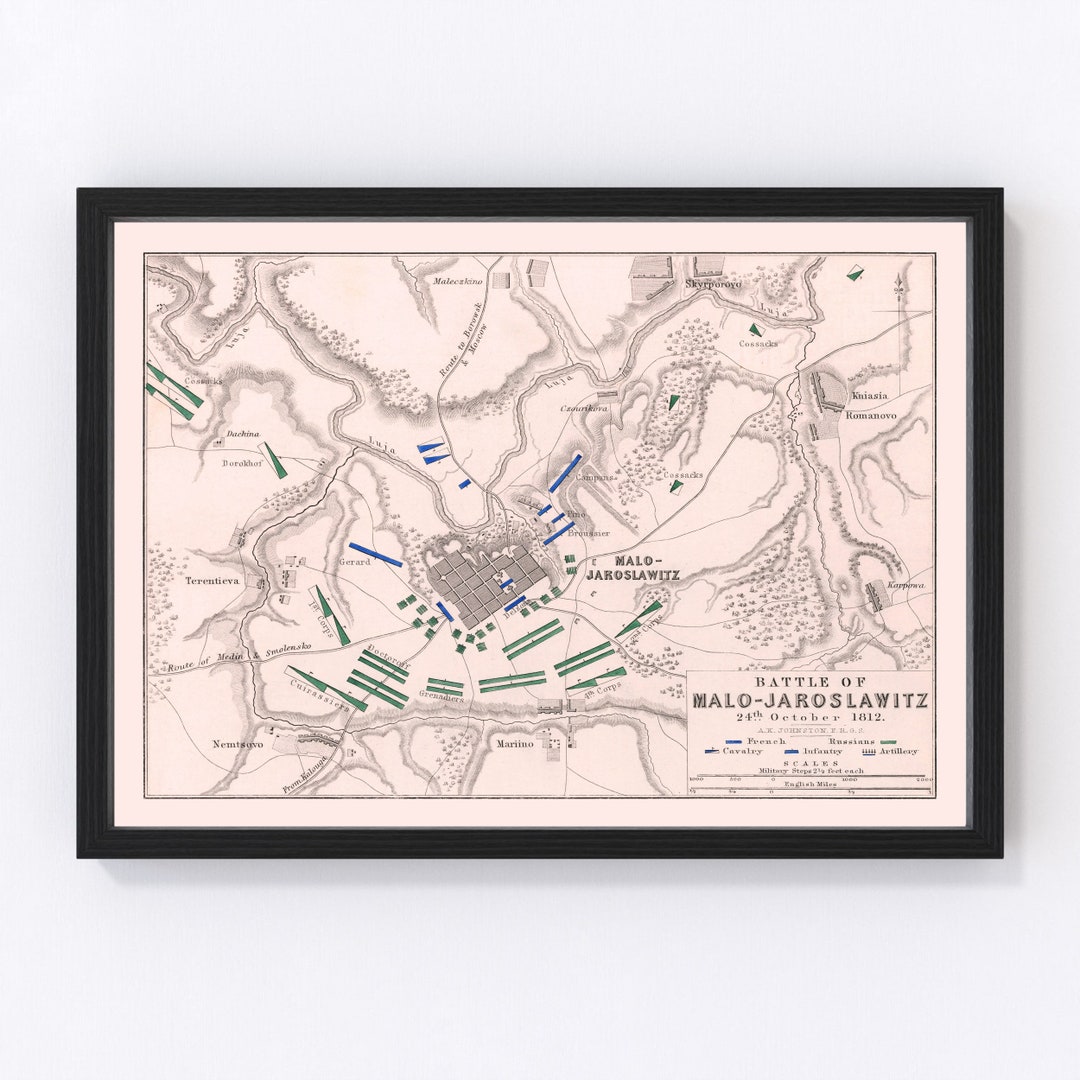 Russia Map 1812, Vintage Russia Map, Old Russia Art, Wall Art Gift for ...