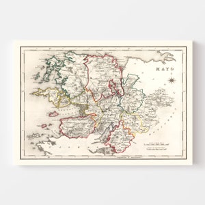 Mayo County Ireland Map 1846 - Old Map of Mayo County Ireland Ireland ...