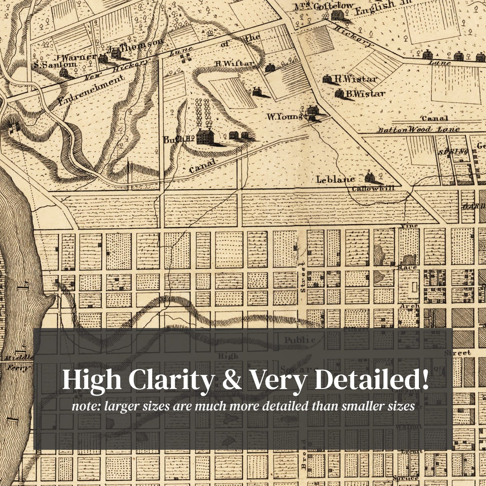 Philadelphia Map 1875 - Old Map of Philadelphia Pennsylvania Art ...