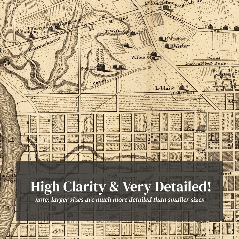 Philadelphia Map 1875 Old Map of Philadelphia Pennsylvania - Etsy