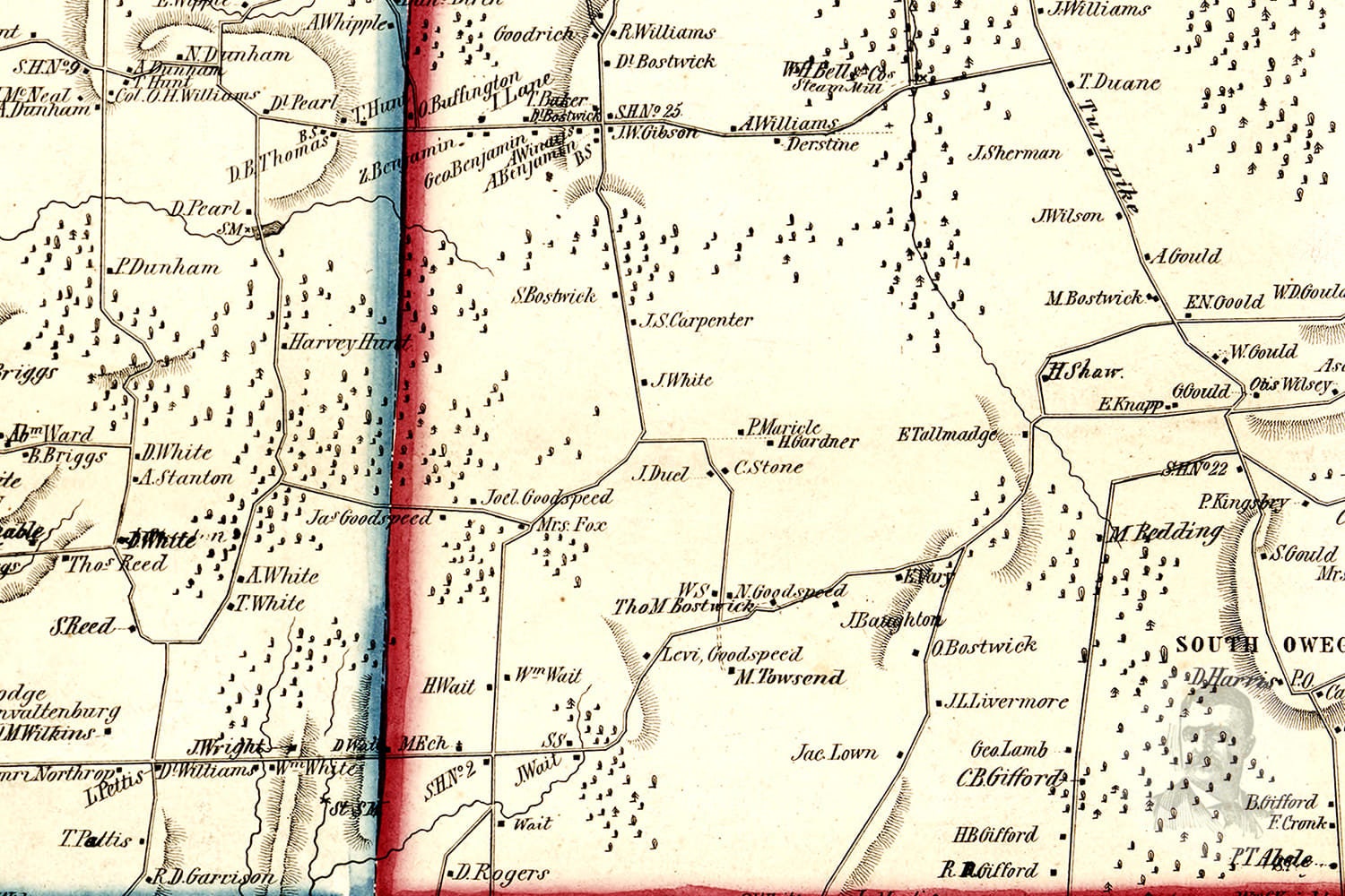 Vintage Tioga County Map 1855 Old Map of Tioga County New | Etsy