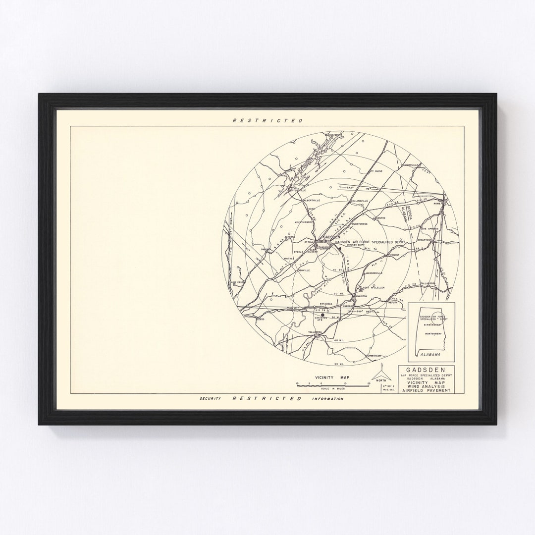 Gentile Specialized Air Force Depot Map 1952, Vintage Gentile ...