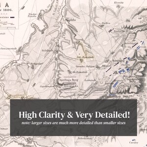 Battle of Jena Map 1806 Old Map of Battle of Jena Art Vintage Print ...