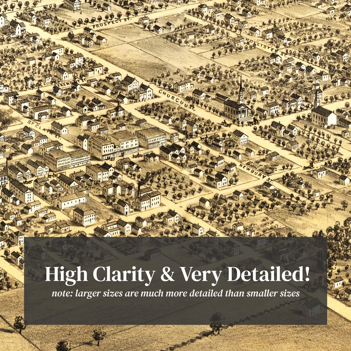 Romeo Map 1868 Old Map of Romeo Michigan Art Vintage Print - Etsy