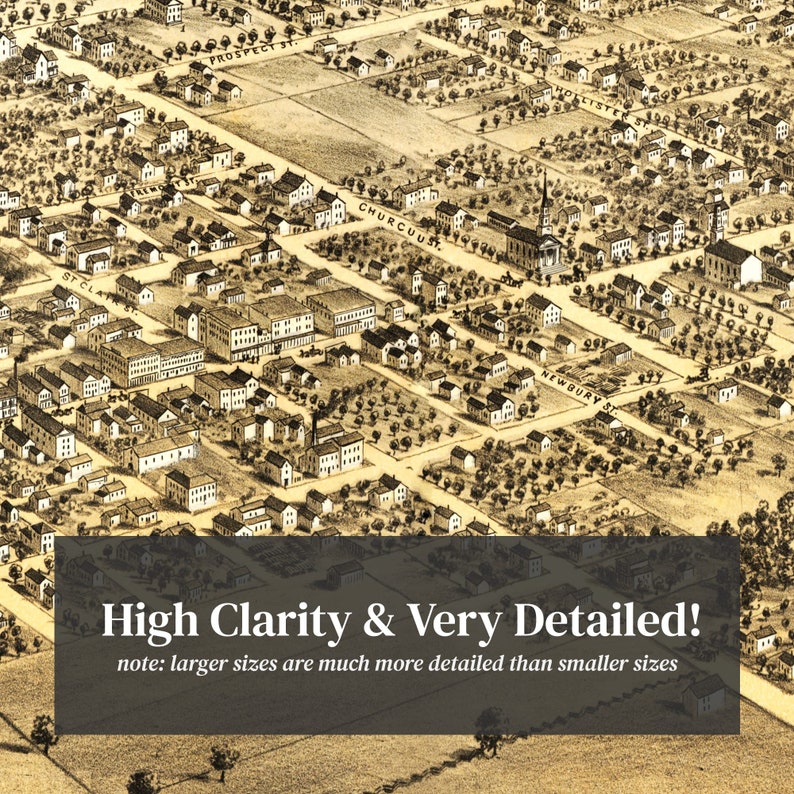 Romeo Map 1868 Old Map of Romeo Michigan Art Vintage Print - Etsy