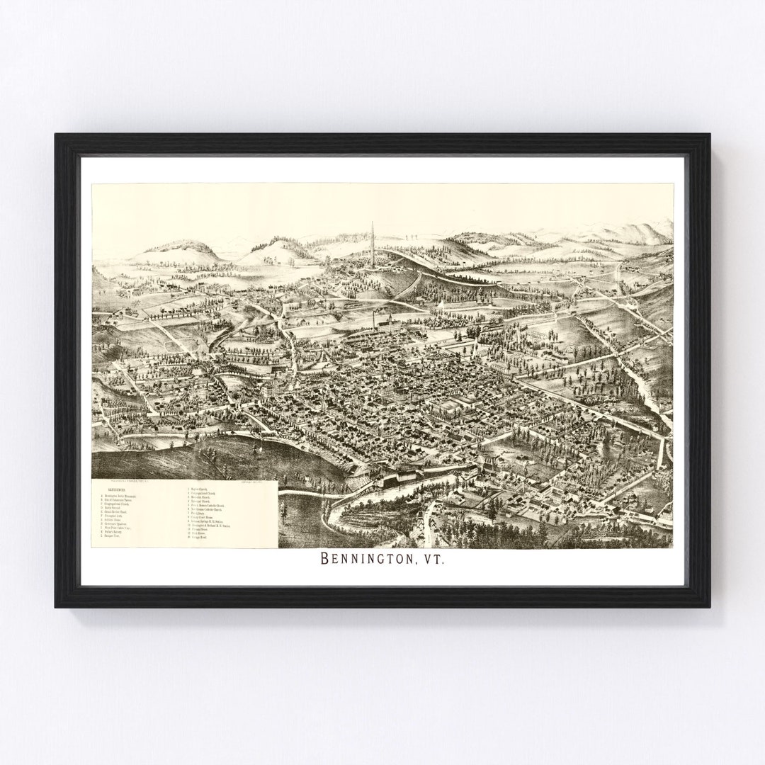 Bennington Map 1905, Vintage Bennington Map, Old Bennington Virginia ...