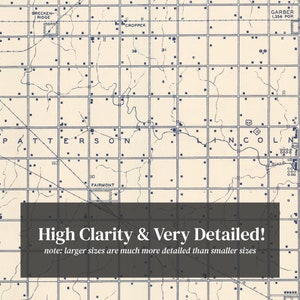 Garfield County Map 1936, Vintage Garfield County Map, Old Garfield ...