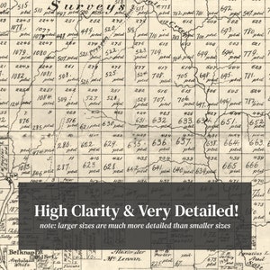 Young County Texas Map 1898 Old Map of Young County Texas Art Vintage ...
