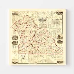 York County Map 1860, Vintage York County Map, Old York County ...