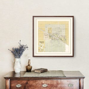 Sharon Map 1907 Old Map of Sharon Wisconsin Art Vintage Print Framed ...