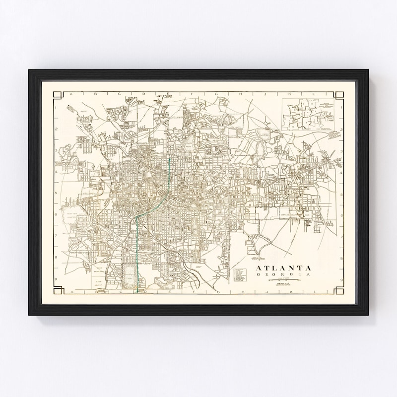 Atlanta Maps - Etsy