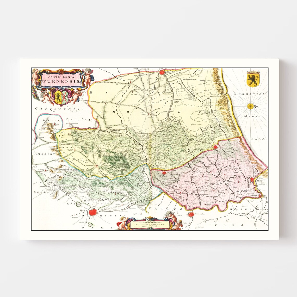 Veurne Map 1665 Old Map of Veurne Belgium Art Vintage Print - Etsy