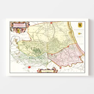 Veurne Map 1665, Vintage Veurne Map, Old Veurne Art, Wall Art Gift for ...